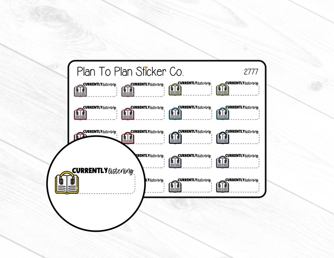 2777currently Listening Planner Stickers. - Etsy