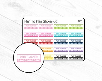 Pain Rating Planner Stickers Pain Faces Stickers Pain Level Tracking ...