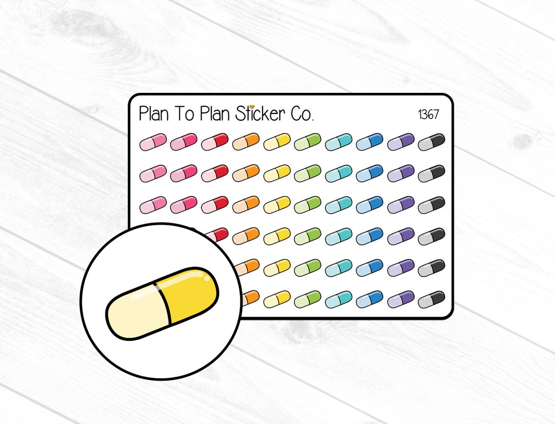 1367~~medication/pill Tracker Planner Stickers. - Etsy
