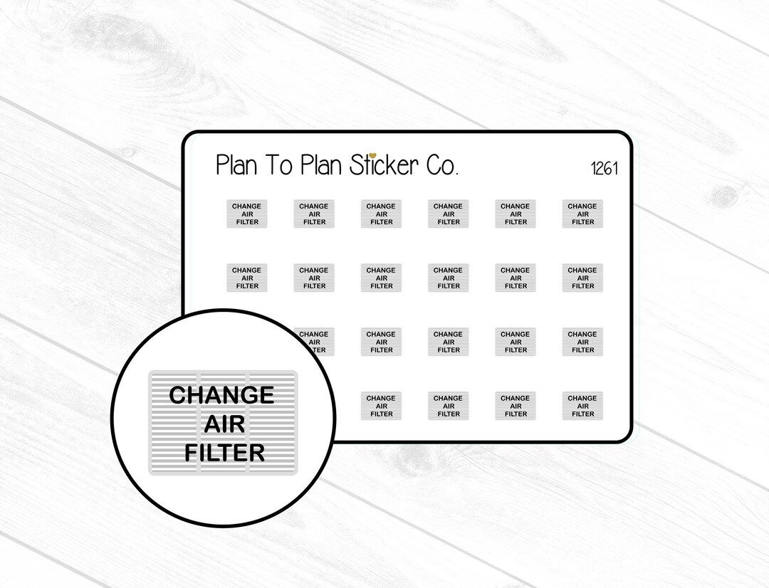 1261change the Air Filter Planner Stickers. - Etsy