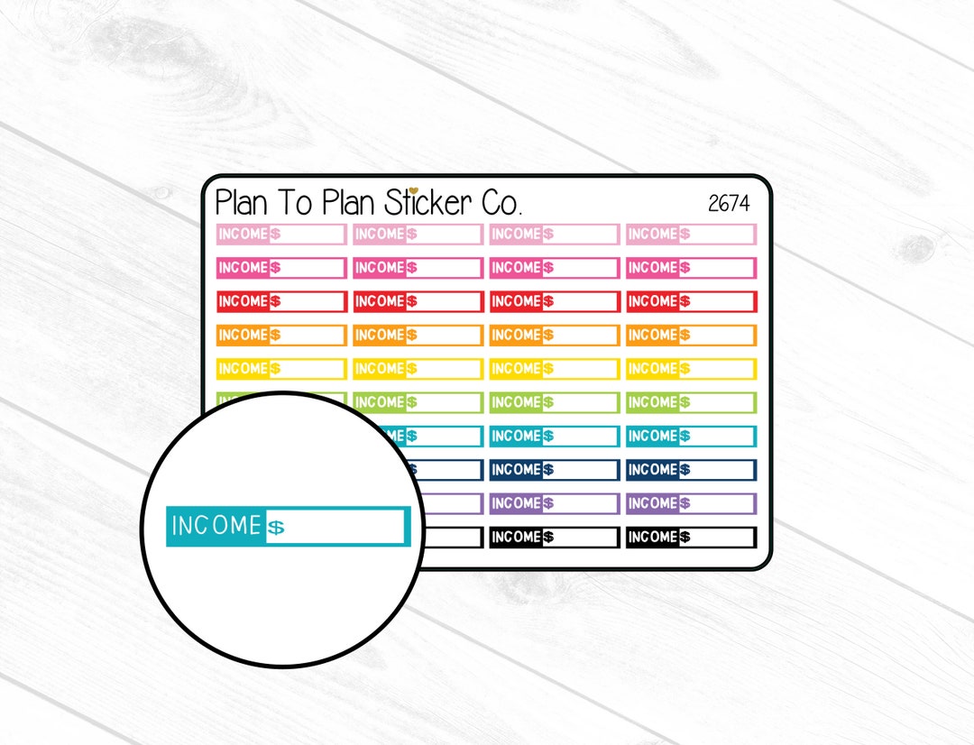 2674~income Trackers Planner Stickers. - Etsy