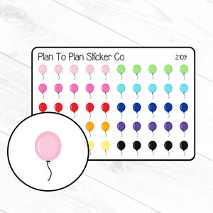 2109~~mini Balloons Planner Stickers. - Etsy