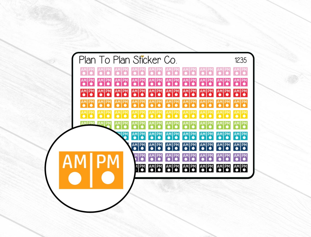 1235~~AM/PM Routine Trackers Planner Stickers. - Etsy