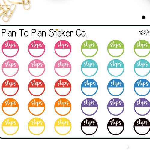 1379daily Steps Tracker Planner Stickers. - Etsy