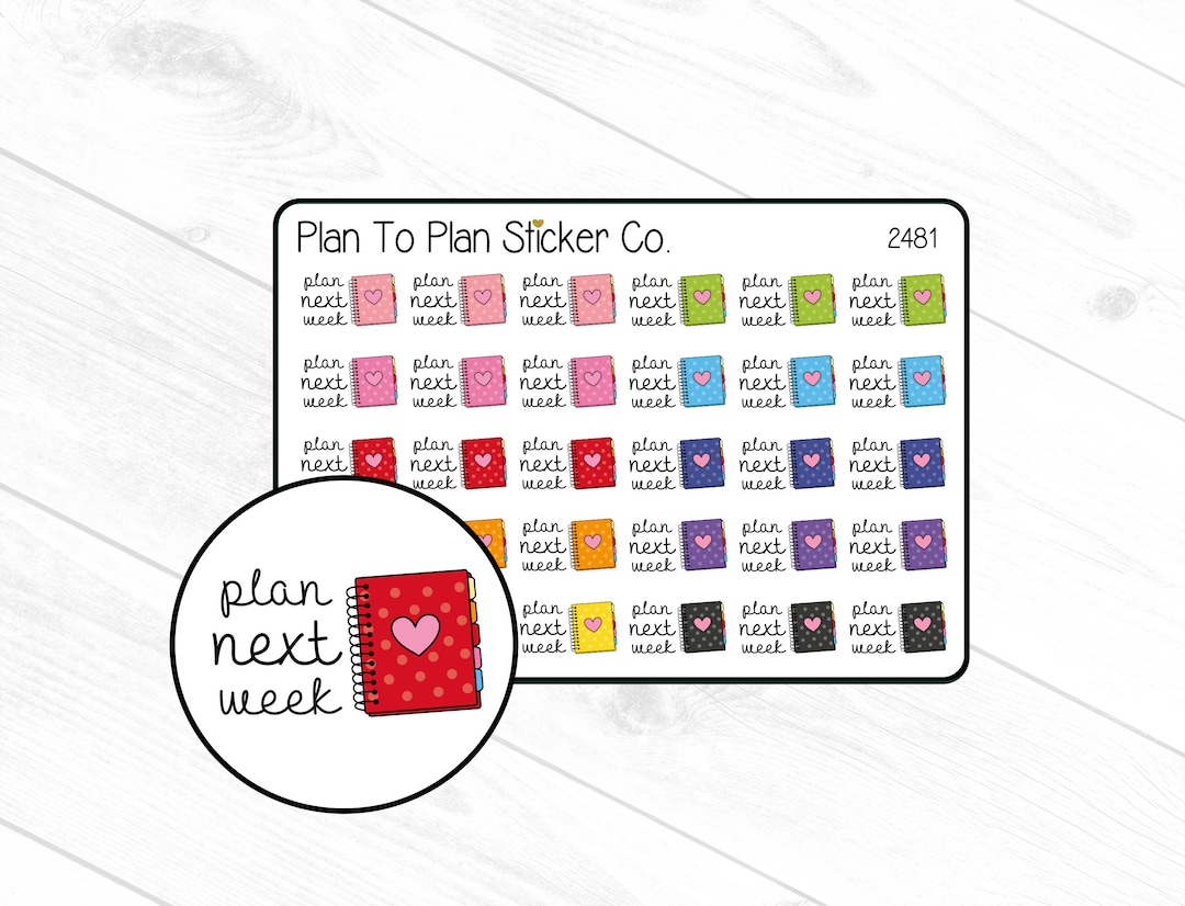 2481~~plan Next Week Planner Stickers. - Etsy