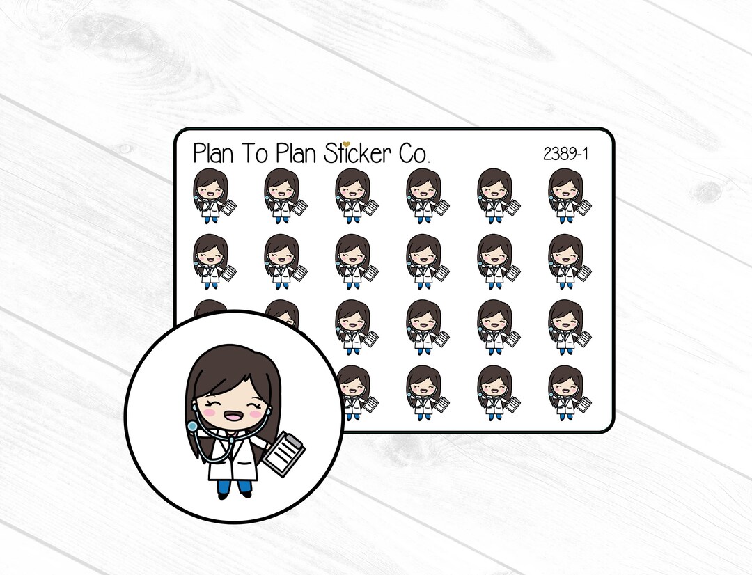 2389~~doctor Girl Planner Stickers. - Etsy