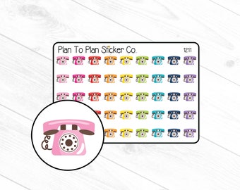 NEON Call Stickers, Printable Call Stickers, Call Planner Stickers ...