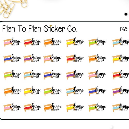 Planner Stickers Make Bed/change Sheets - Etsy