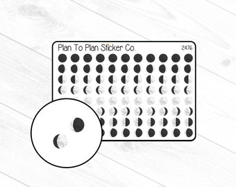 Moon Phases Planner Stickers // Planner Stickers // Moon - Etsy