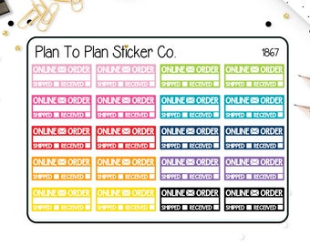 12 Cute Online Order Tracker Planner Stickers - Etsy