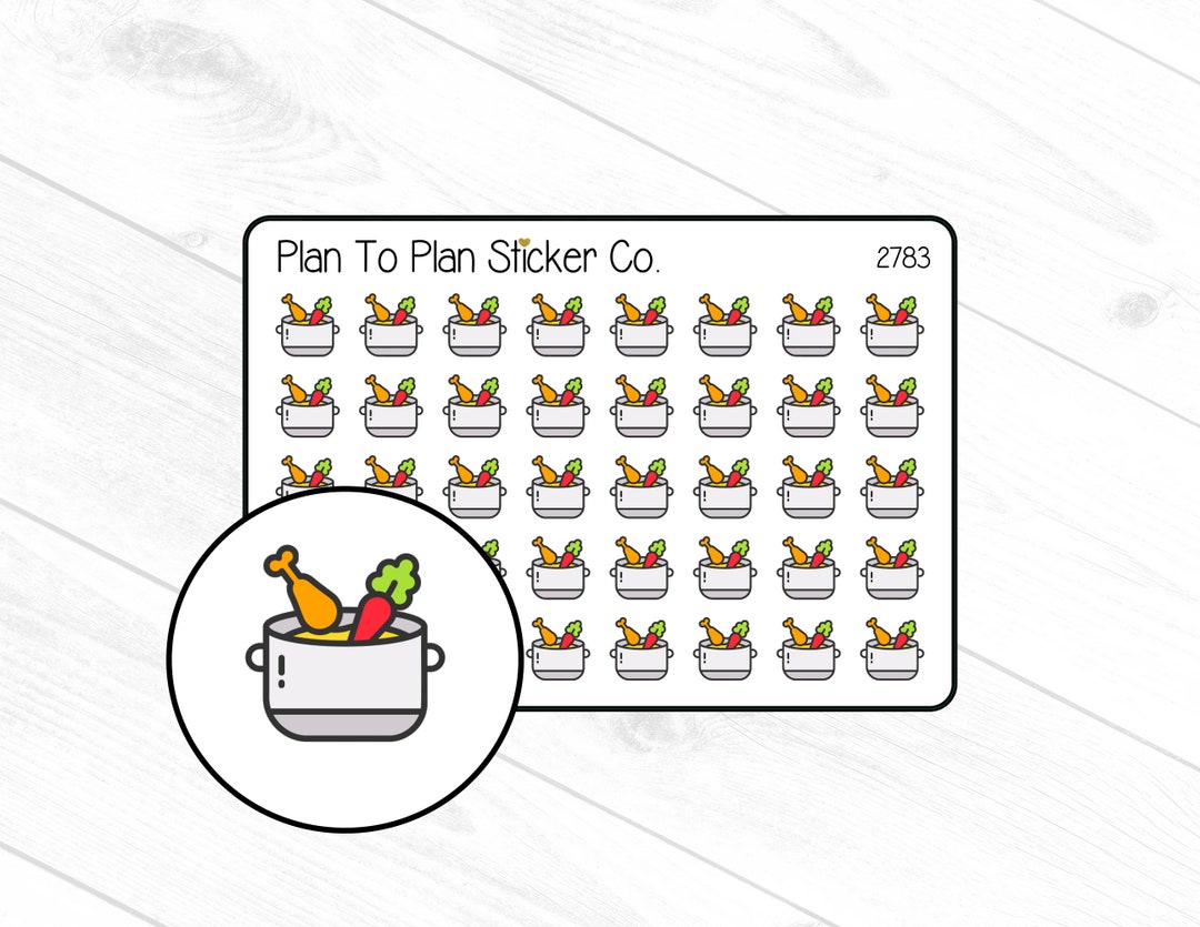 2783~~cooking Pot Planner Stickers. - Etsy