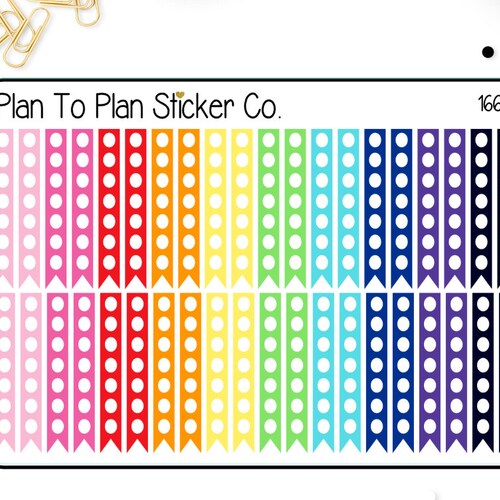 Checklist Planner Stickers Sidebar Planner Stickers Flags - Etsy
