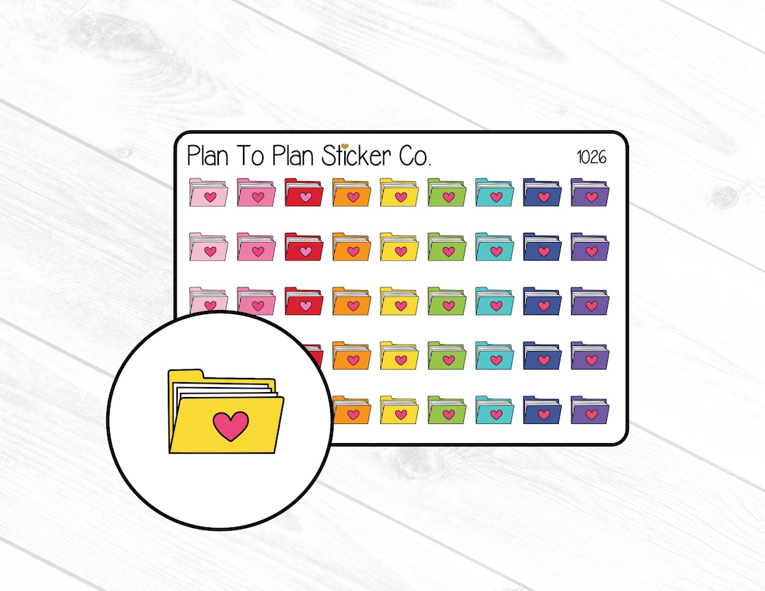 1026~~file Folders Planner Stickers. - Etsy