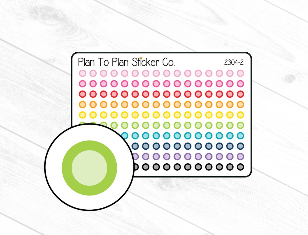 2304-2~~single Tinted Check Dots Colorful Planner Stickers. - Etsy