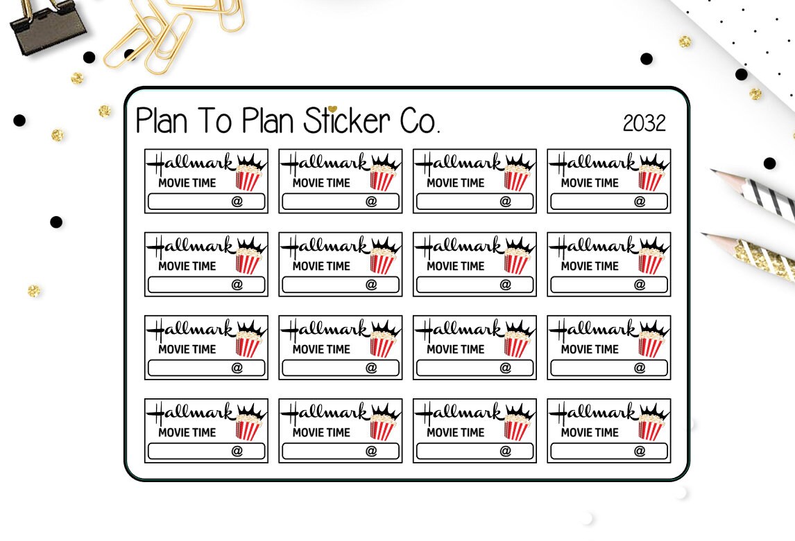 2032hallmark Movie Tracker Planner Stickers. - Etsy