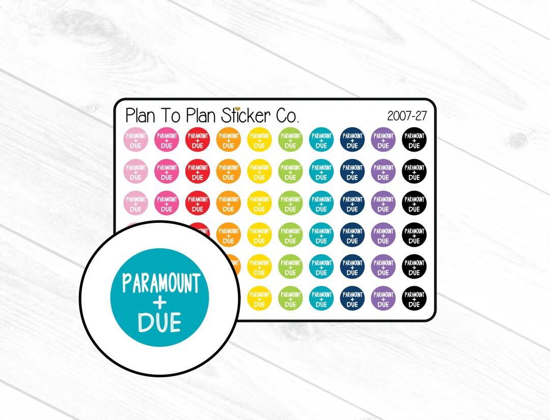 2007-27~~paramount + Bill Due Dots Planner Stickers. - Etsy