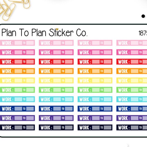 Work Schedule Planner Weekly Sidebar Planner Stickers to Be - Etsy