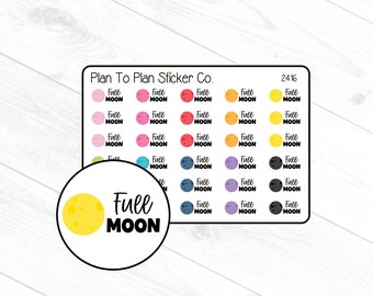 Full Moon Planner Stickers Moon Phase Stickers Moon Phase Planner ...