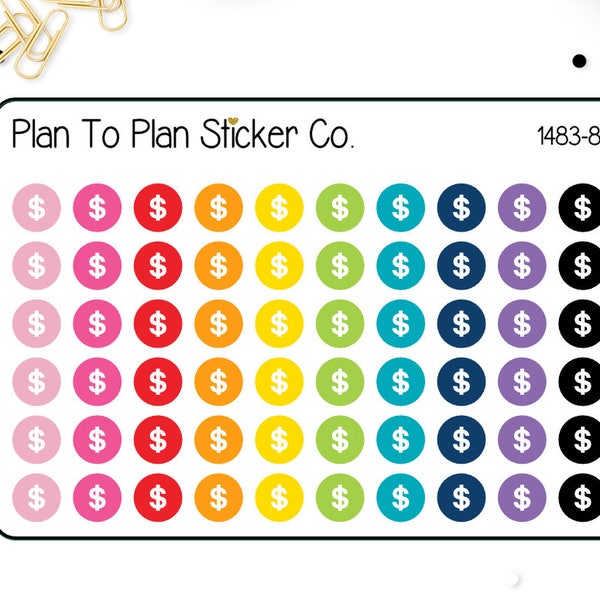 Dollar Stickers - Etsy