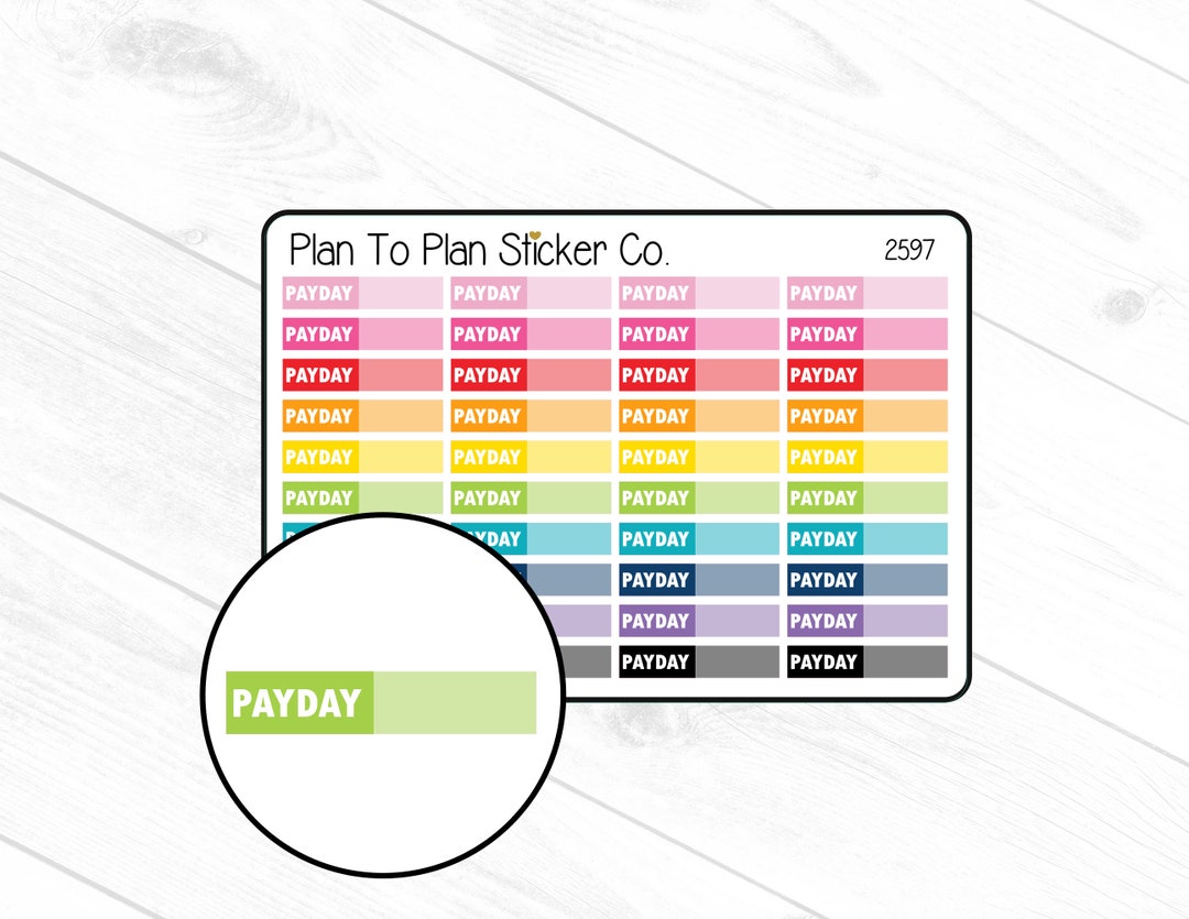 2597~~ Payday Trackers Planner Stickers. - Etsy