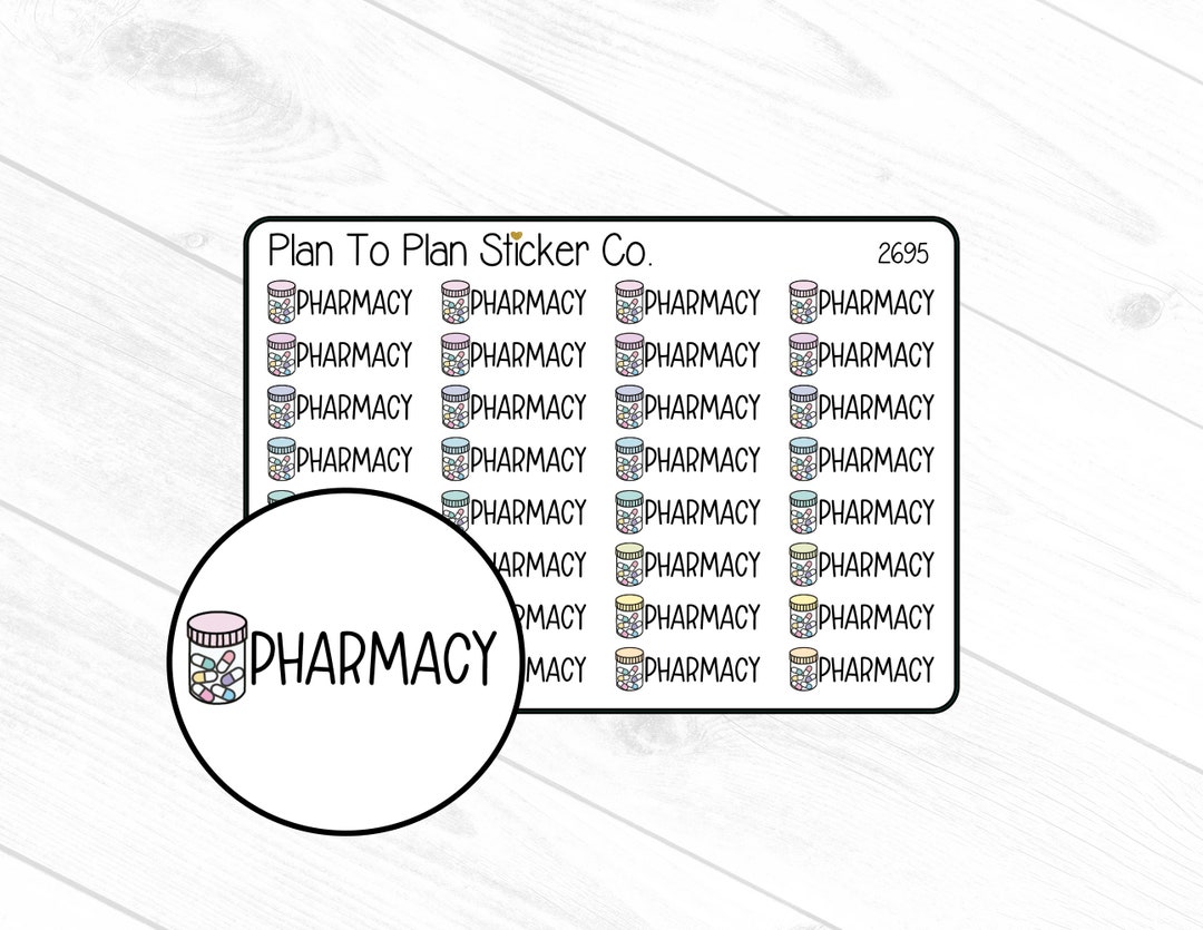 2695~~pharmacy Planner Stickers. - Etsy