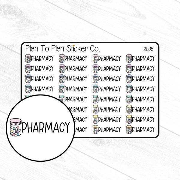 Pharmacy Stickers - Etsy