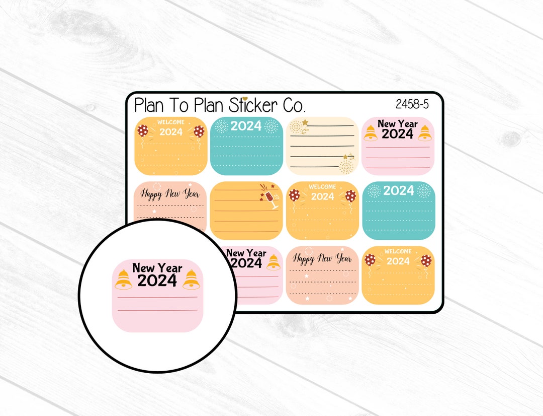 2458-52024 New Years Boxes Planner Stickers - Etsy