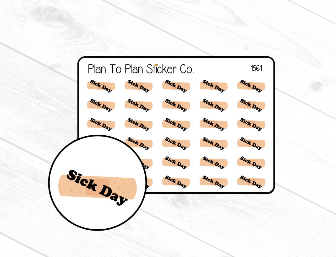 1561~~ Sick Day Planner Stickers. - Etsy