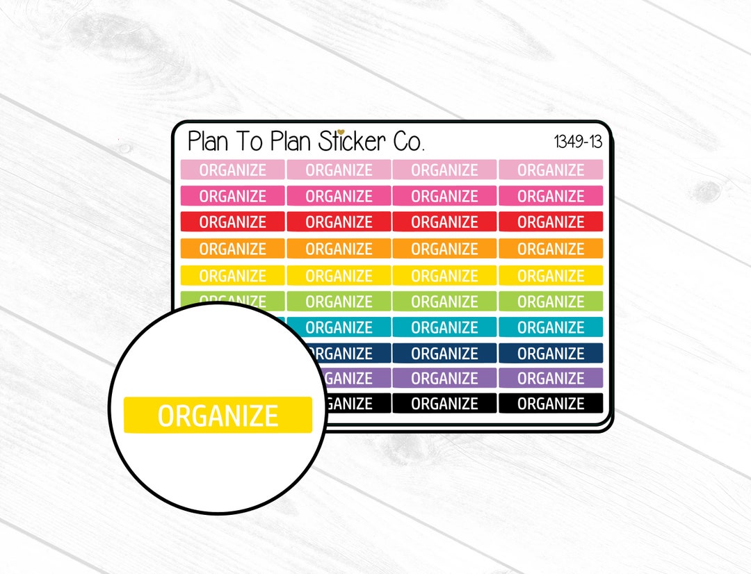 1349-13 Organize Header/dividers Planner Stickers - Etsy