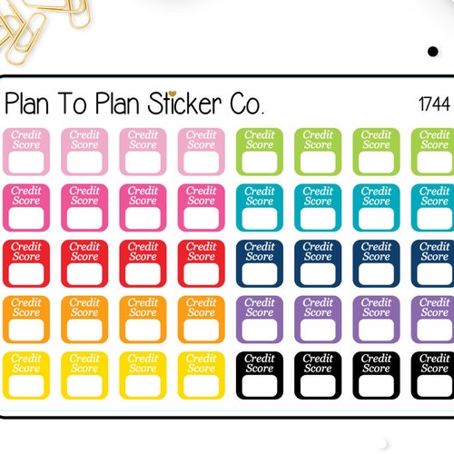 1744credit Score Trackers Planner Stickers. | Etsy