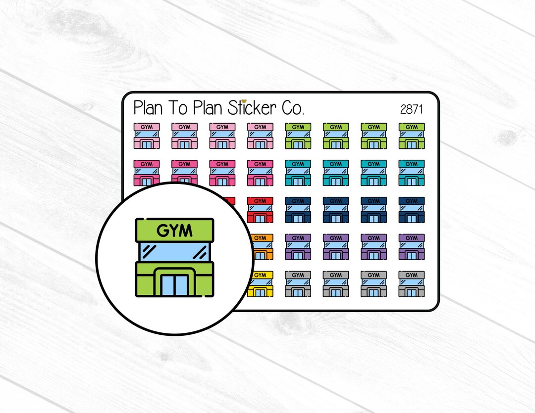 2871~~gym Planner Stickers. - Etsy