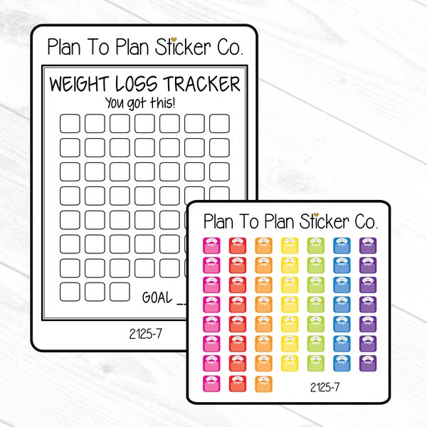 Weight Loss Tracker Stickers - Etsy