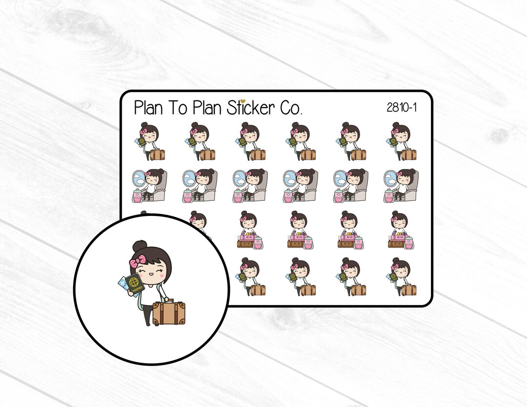 2810~~travel Girls Planner Stickers. - Etsy