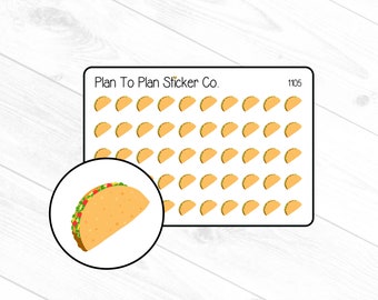 60 Cute Taco Planner Stickers - Etsy