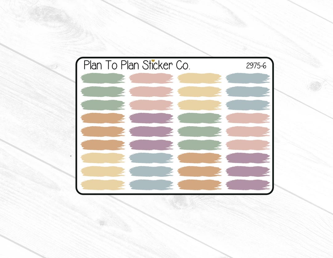 2975-6~~swoosh Quarter Box (EC Bouquet) Planner Stickers. - Etsy