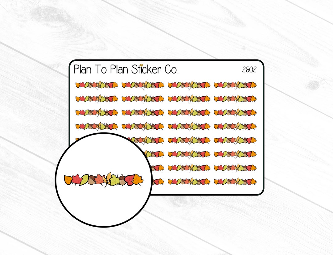 2602~~leaf Dividers/borders Planner Stickers. - Etsy