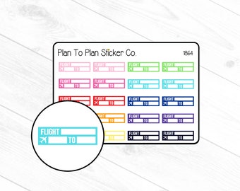 12 Cute Flight Tracker/holiday/vacation Planner Stickers - Etsy