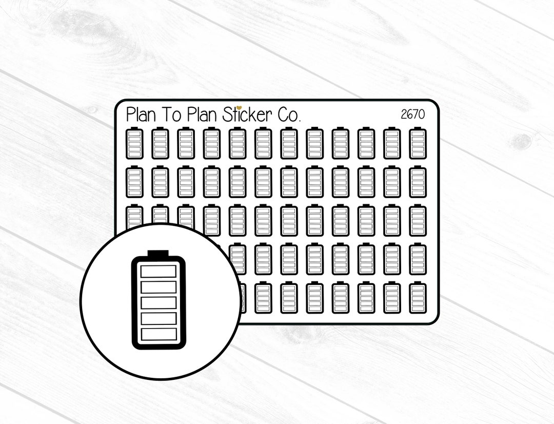 2670~~energy Level (fill In) Planner Stickers. - Etsy