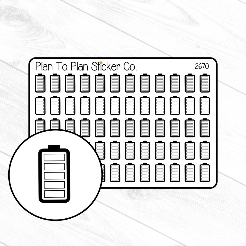 Battery Levels Stickers - Etsy