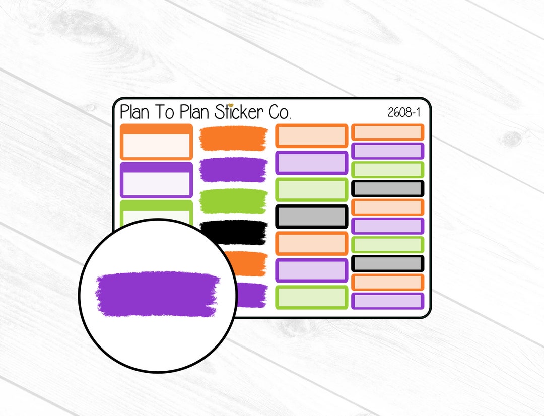 2608-1halloween Mixed Labels Planner Stickers. - Etsy