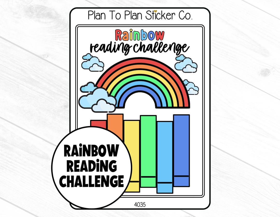 4035rainbow Reading Challenge Planner Stickers. - Etsy