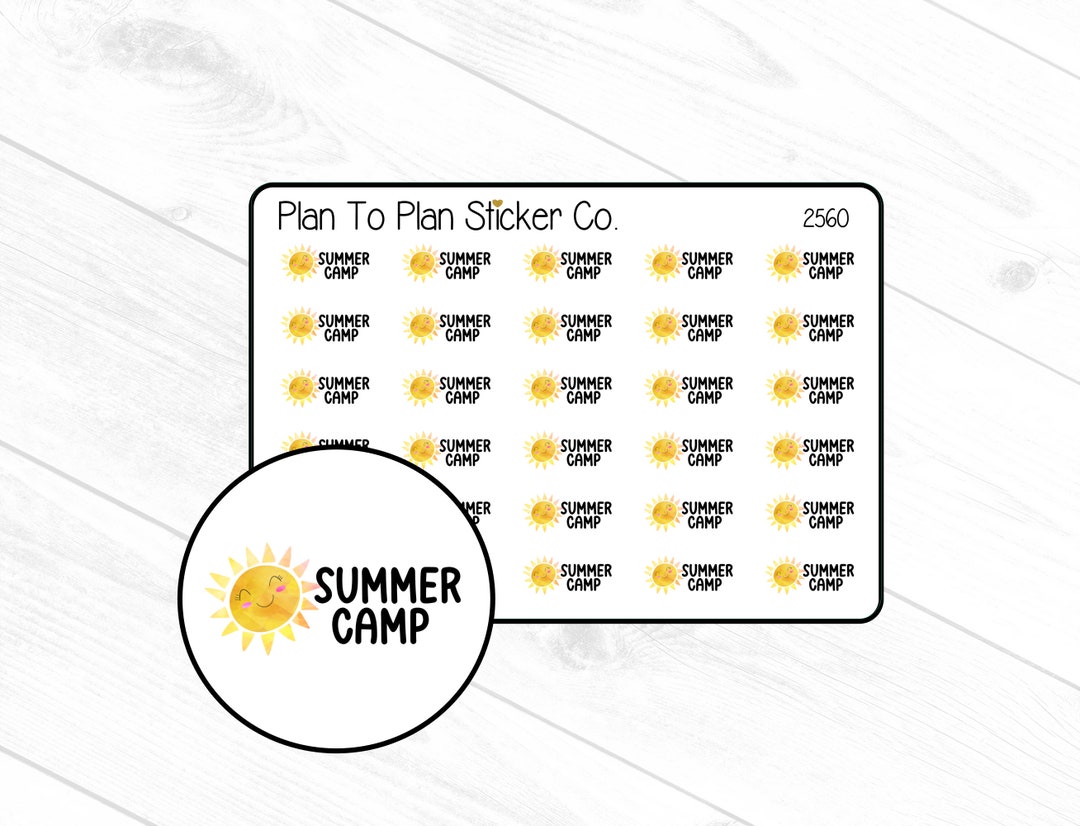 2560~~summer Camp Planner Stickers. - Etsy