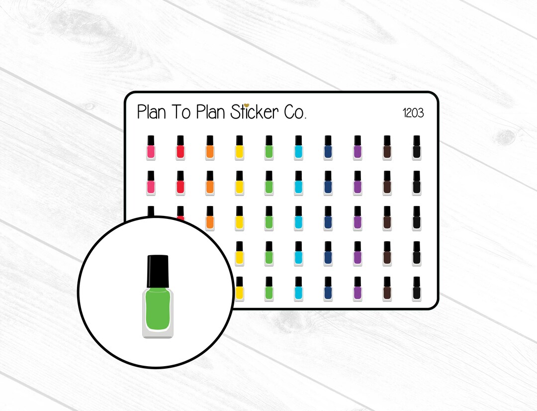 1203~~nail Appointment Reminder Planner Stickers. - Etsy