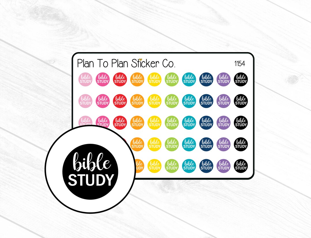 1154~~bible Study Church Planner Stickers. - Etsy