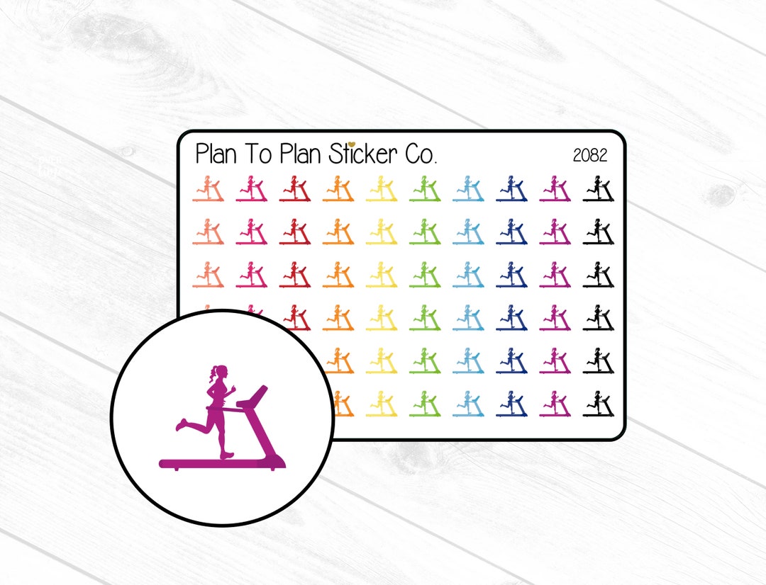 2082~~treadmill Planner Stickers. - Etsy