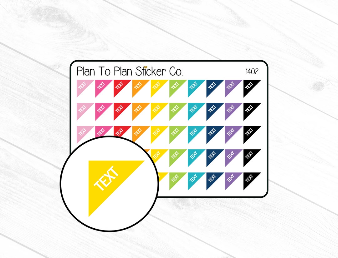 1402~~custom Word Corner Planner Stickers. - Etsy