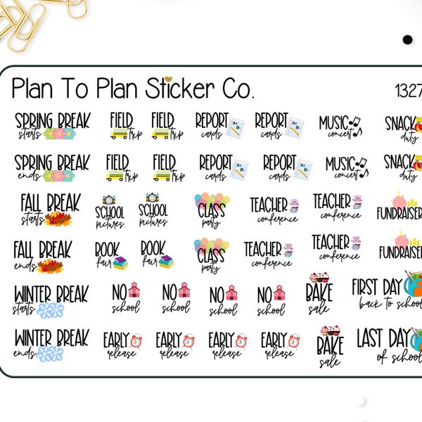 School Year Planner Stickers - Etsy