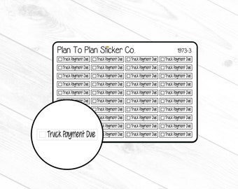 S-503 Payment Due,bill Due, Pay Rent, Mortgage Planner Die-cut ...