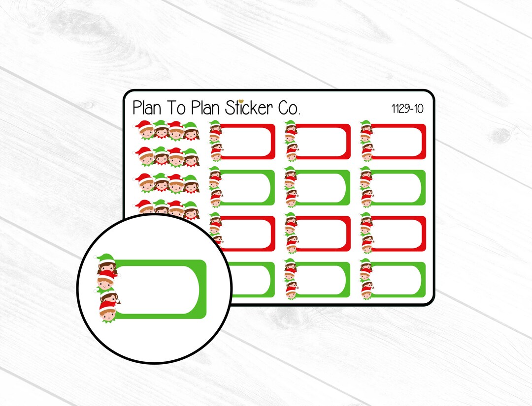 1129-10~~elf Boxes & Dividers Planner Stickers. - Etsy