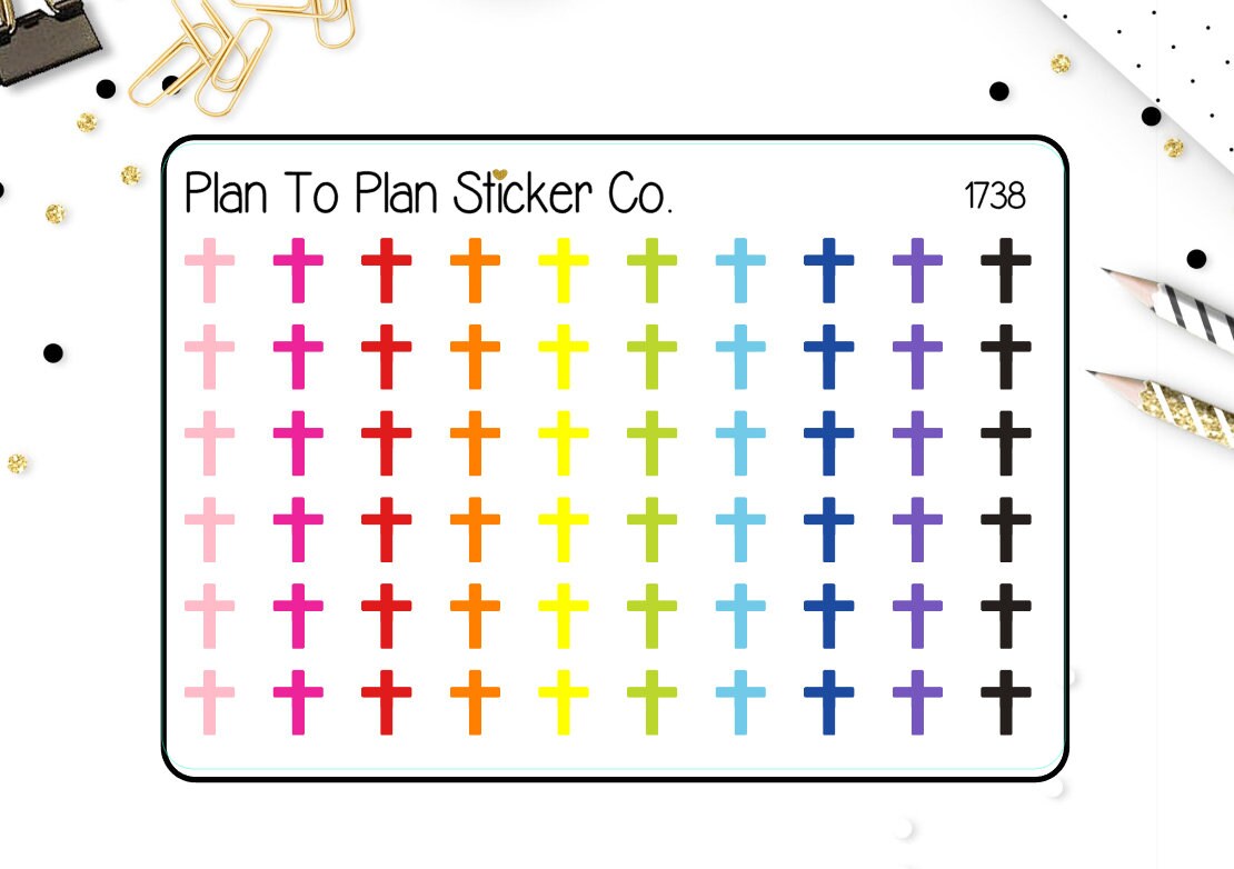 1738cross Church Planner Stickers. | Etsy